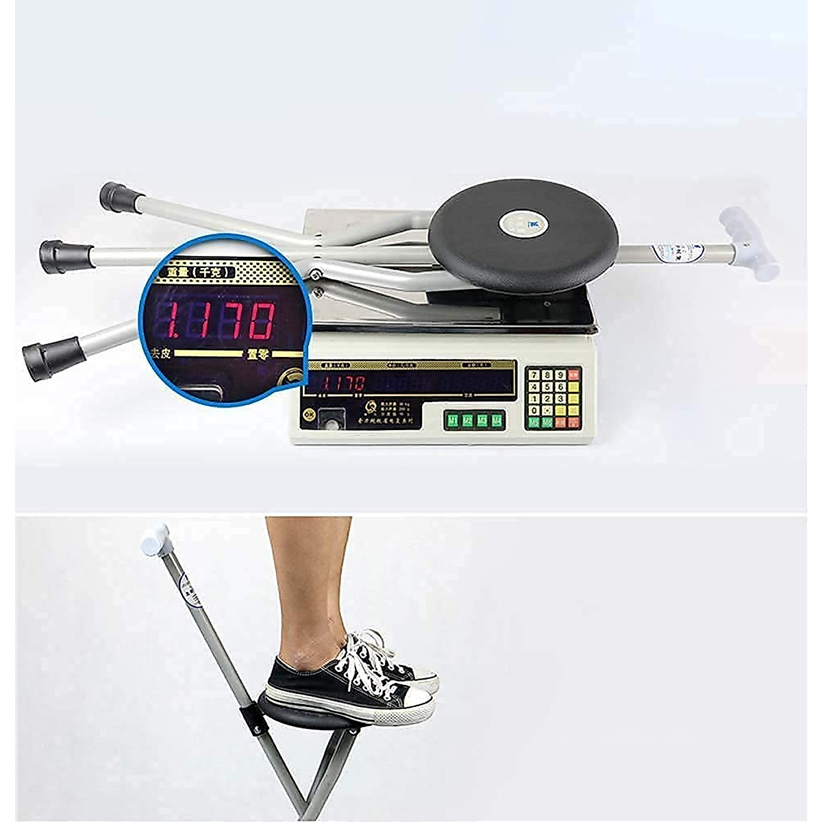 Cane Stool,Foldable Walking Sticks Stool,Walking with Seat Aluminum Alloy Crutch Chair Tripod Walking Stool Old Man Lightweight Folding Non-Slip Walki