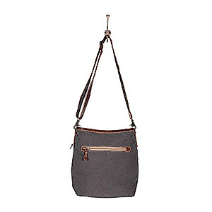 Myra Bags Blue Bliss Canvas, leather & Rug Shoulder Bag S-1950