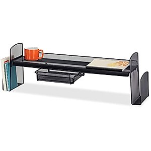 Safco Products Onyx Mesh Off-Surface Desk Organizer 3604BL, Black Powder Coat Finish, Durable Steel Mesh Construction