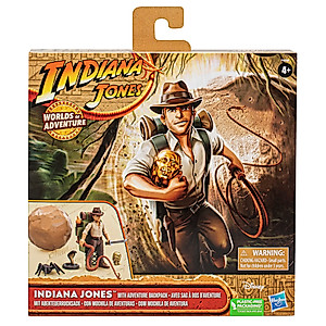 Indiana Jones Worlds of Adventure with Adventure Backpack Action Figure, 2.5-inch, Action Figures for Kids Ages 4 and Up