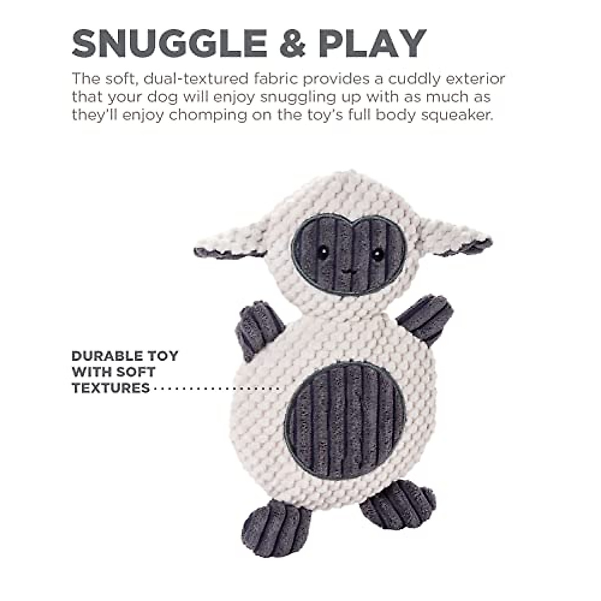 Charming Pet Animates Lamb Plush Squeaky Dog Toy