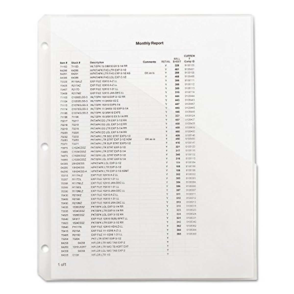 Smead Organized Up Poly Translucent Slash File Jacket, Three-Hole Punched, Letter Size, Clear, 5 per Pack (89506)