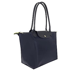Longchamp 'Medium 'Le Pliage Green' Nylon Tote Shoulder Bag, Navy