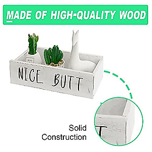 Coral Flower Nice Butt Bathroom Decor Box - Toilet Paper Holder,15 inches, White