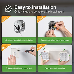 FREELICHT 4 Pack LED Emergency Lights for Business, with Battery Backup, Two Head Adjustable LED Emergency Square Lighting, UL 924 Certified