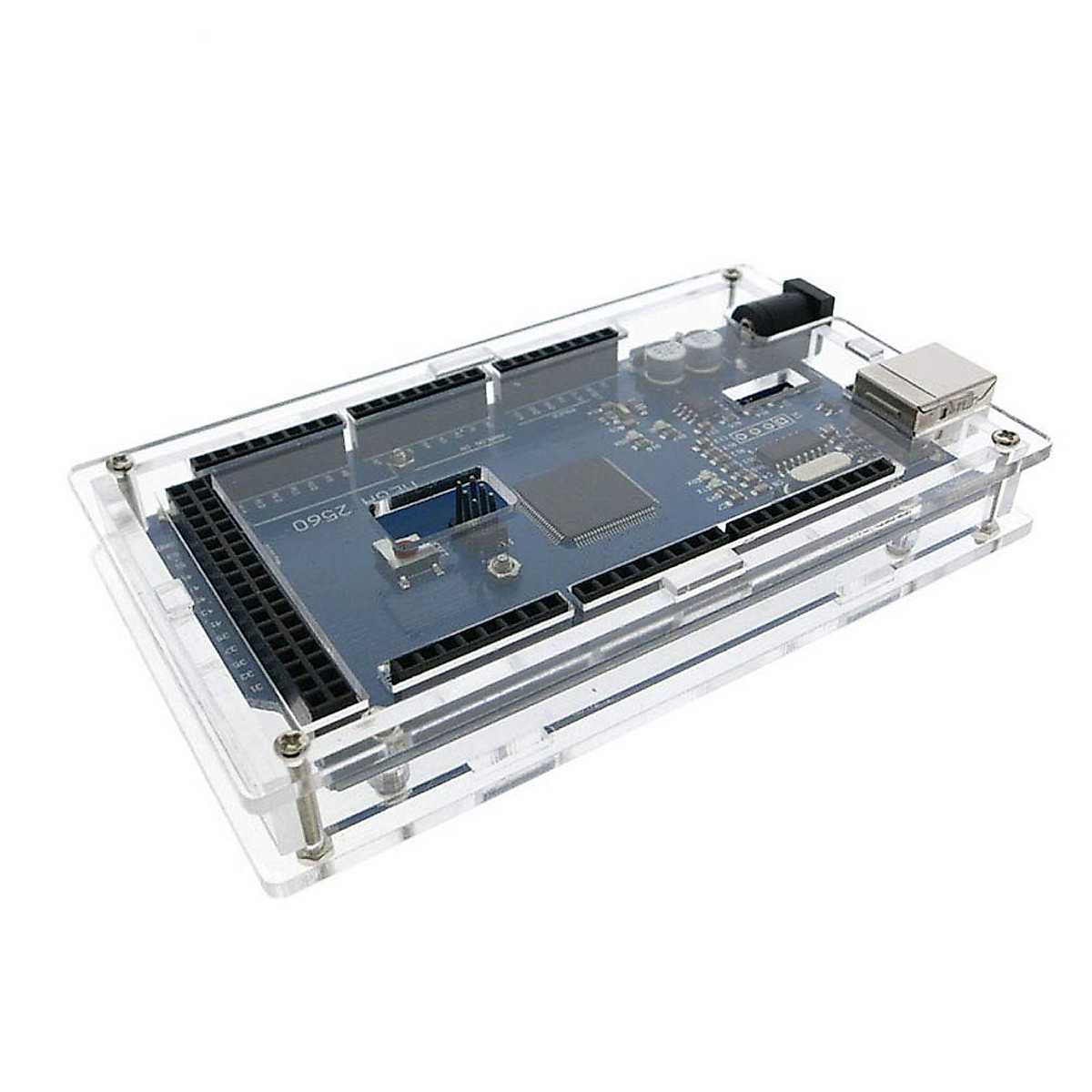 Hailege 5pcs Mega 2560 Enclosure Case Kits Transparent Acrylic Enclosure Case Mega 2560 Case Enclosure Box for Arduino Mega 2560 R3 Pack of 5