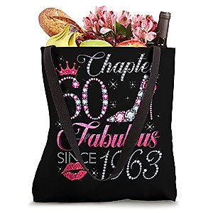 Chapter 60 Fabulous Since 1963 60Th Birthday Gift For Women Tote Bag
