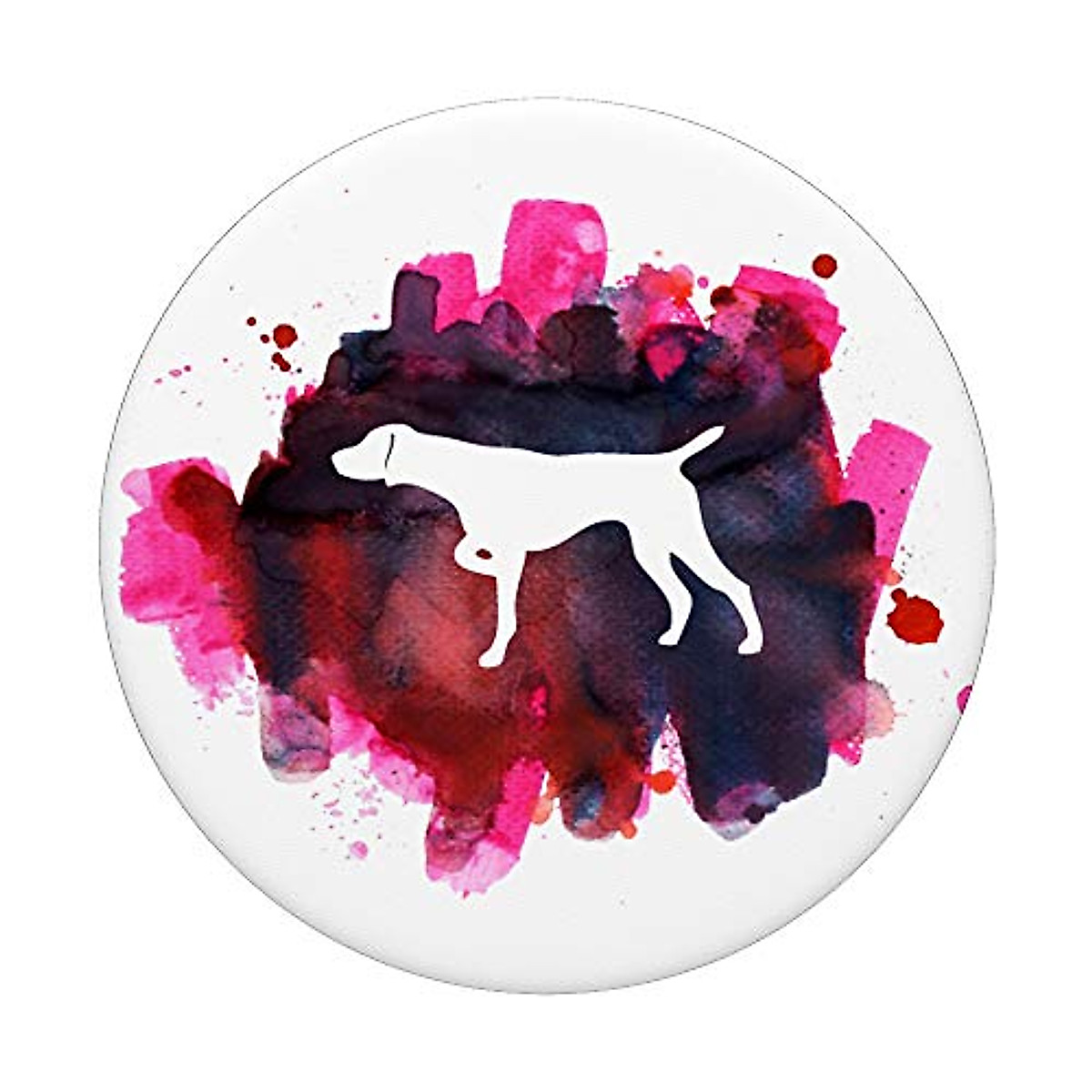 German Shorthair Pointer watercolor pink white PopSockets PopGrip: Swappable Grip for Phones & Tablets
