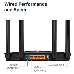 TP-Link Archer AX50 AX3000 Wireless Dual-Band Gigabit Router (Renewed)