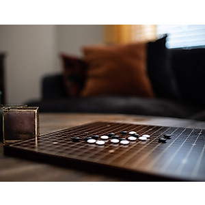 Go Board Game Set by GrowUpSmart | Ancient Chinese I-Go | Igo with Black and White Stones | Weiqi Strategy Game for Kids and Adults