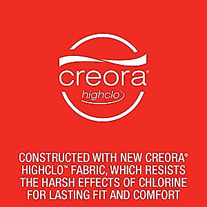 Speedo Girl's Swimsuit One Piece Mesh Splice Thick Strap , Cyan, 16