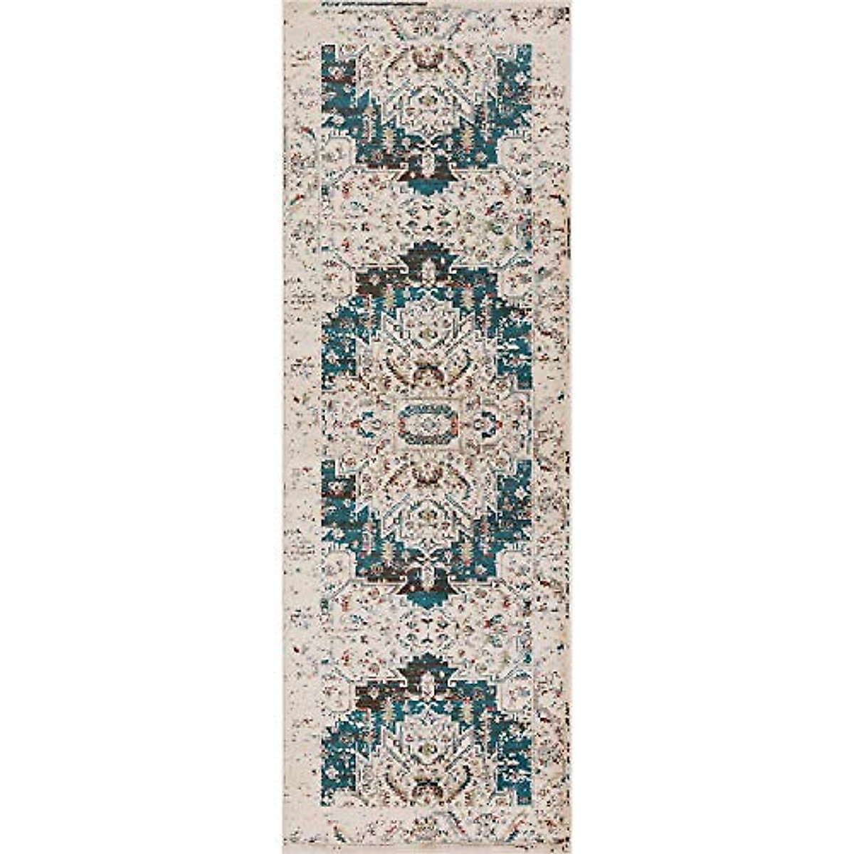 SUPERIOR Marquis 2' 7" x 8' Indoor Area Rug, Teal
