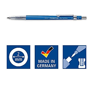 STAEDTLER Mars Technico 780 C PR5 Leadholder Pencil with Built-in Sharpener, 2 mm, Pack of 5 + 1