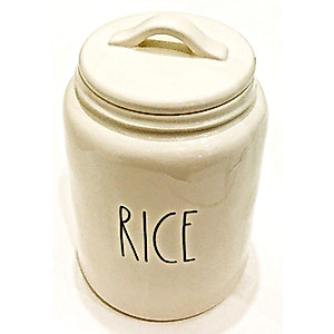 Rae Dunn Magenta Large Ceramic Canister |Inscribed: RICE