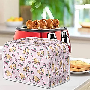 YEXIATODO Cute Guinea Pig Toaster 4 Slice Kitchen Small Appliance Cover with Handle Fits for Most Standard Long Slot Toasters Kitchen Aid Cover Home Kitchen Decor