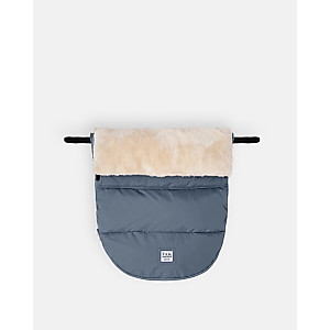 7AM Enfant Universal Stroller Footmuff - Water Repellent Winter Bunting Bag for Strollers & Car Seats, Soft Micro-Fleece & Plush Lined Stroller Footmuff | Ash Blue, Print Pebbles