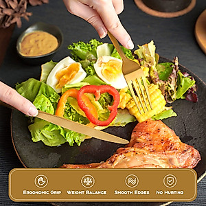 Matte Gold Silverware Set - viishow 20-Piece Stainless Steel Flatware Set for 4, Matte Gold Tableware Modern Satin Finished Kitchen Cutlery Set Eating Utensils Set, Dishwasher Safe