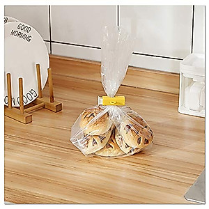 EIKS 6pcs Bag Clips Snap Twist Tie Replacement for Food Fruit Bread Bag Cinch Easy Squeeze & Lock