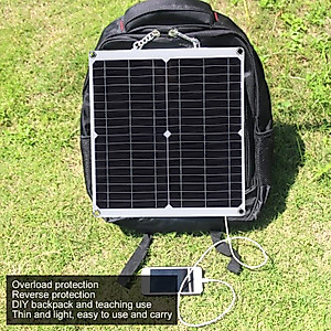 Portable Solar Panels, Portable Solar Panel Kit Folding Solar Charger 20W 18V Mini Solar Panels Suitcase Dual USB