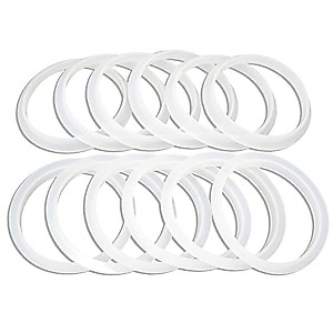 County Line Kitchen - Reusable Silicone Seals for Ball Plastic Mason Jar Lids - Wide Mouth, 12 Pack