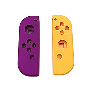 Zoozie LA Faceplate Housing Shell Case Cover+Battery Middle Frame for Switch NS NX Controller-Purple-Orange1