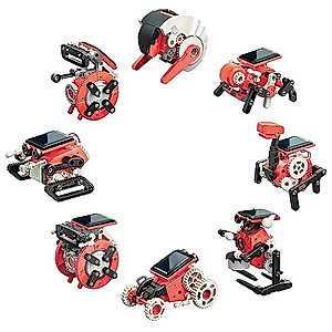 Thames & Kosmos SunBots: Solar-Powered 8-in-1 Robots STEM Experiment Kit | Build 8 Cool Solar-Powered Robots | No Batteries Required | Learn About Solar Energy & Technology | Solar Panel Included