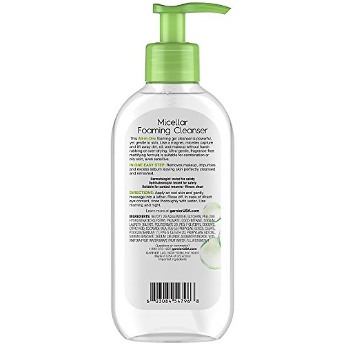 Garnier SkinActive Micellar Foaming Face Wash, For Oily Skin, 6.7 fl oz