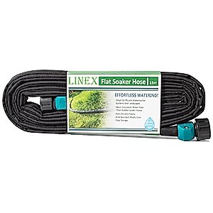 LINEX Garden Soaker Hose 1/2" x 15 ft Drip Hoses Heavy Duty Save Water For Garden Bed
