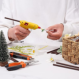 WWYICHEN 10 Pieces Mini Hot Glue Gun Sticks 7 mm by 200 mm Hot Melt Glue Sticks for DIY Art Craft, Brown