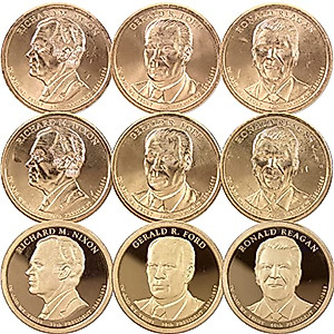 2016 PDS Presidential Dollar 9 Coin Set BU Uncirculated & Choice Proof $1