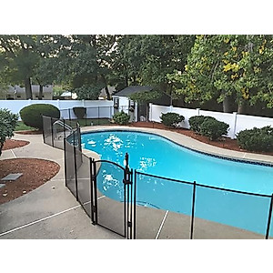 Sentry Safety Pool Fence Visiguard 5' Tall Self-Closing/Self-Latching Pool Fence Child Safety Gate Comes with Hinges, Lock & Latch in Box (Black, 5ft)