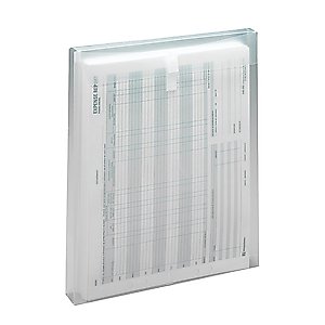 Smead Poly Envelope, 1-1/4" Expansion, Hook-and-Loop Closure, Top Load, Letter Size, Clear, 5 per Pack (89670)