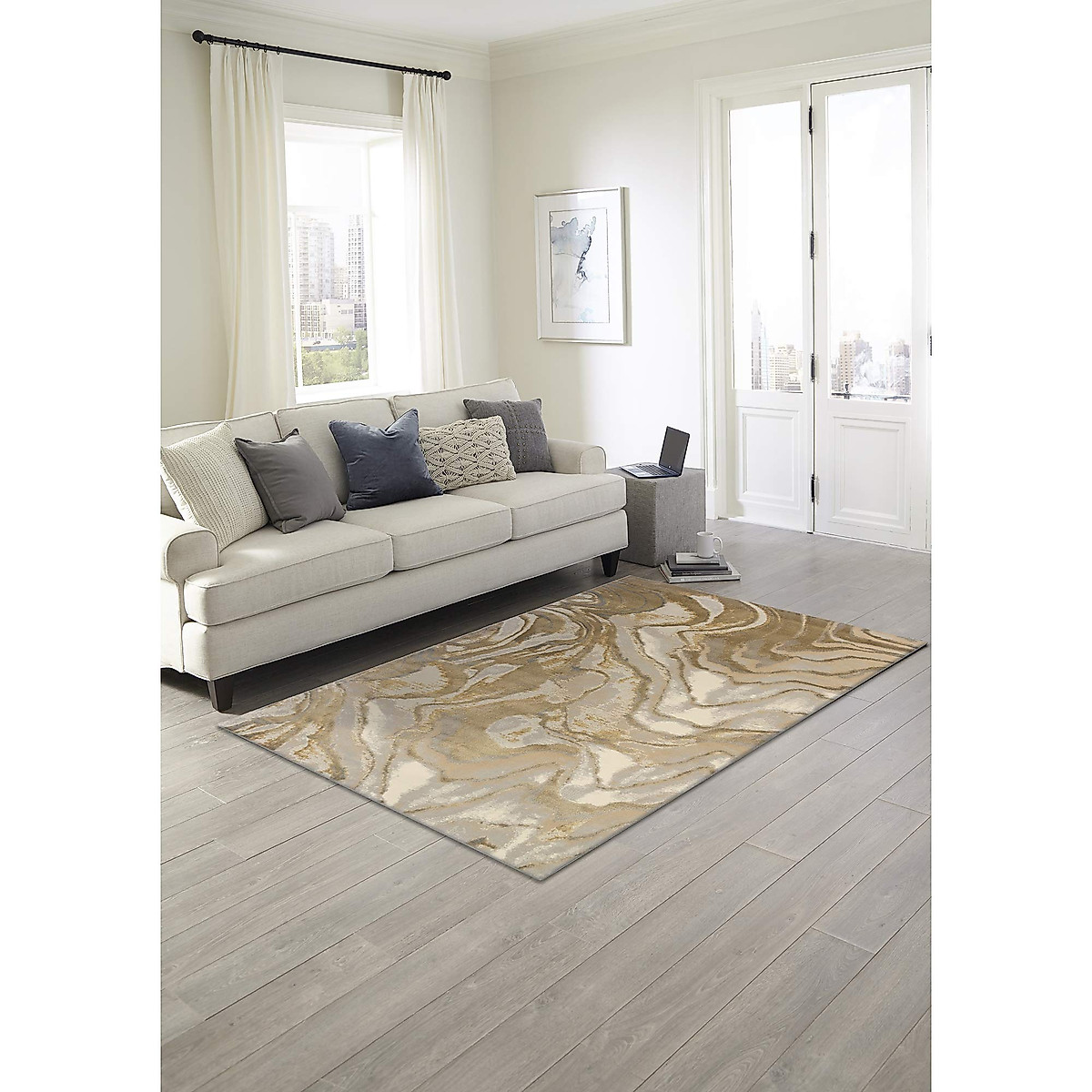 Liora Manne Soho Agate Indoor Rug Gold 6'6"X9'4"