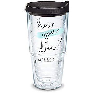 Tervis Friends - How You Doin' Made in USA Double Walled Insulated Tumbler Travel Cup Keeps Drinks Cold & Hot, 24oz, Classic