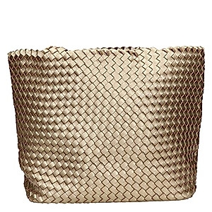 ILSE JACOBSEN HORNBAEK Woven Tote Bag08 |Platin-Silver