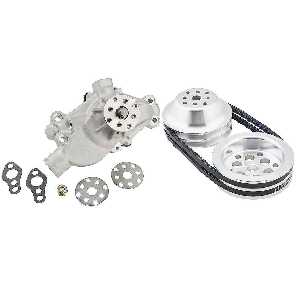 AFCO Small Block Compatible with Chevy Short Race Water Pump & Pulley Combo