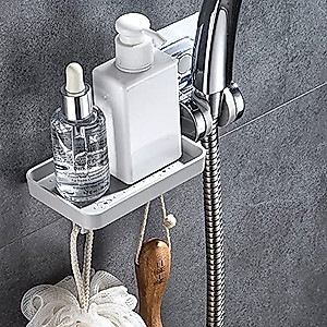 ZCJB Shower Head Holder Handheld Shower Holder no Drilling Strong Adhesive Adjustable Shower Bracket