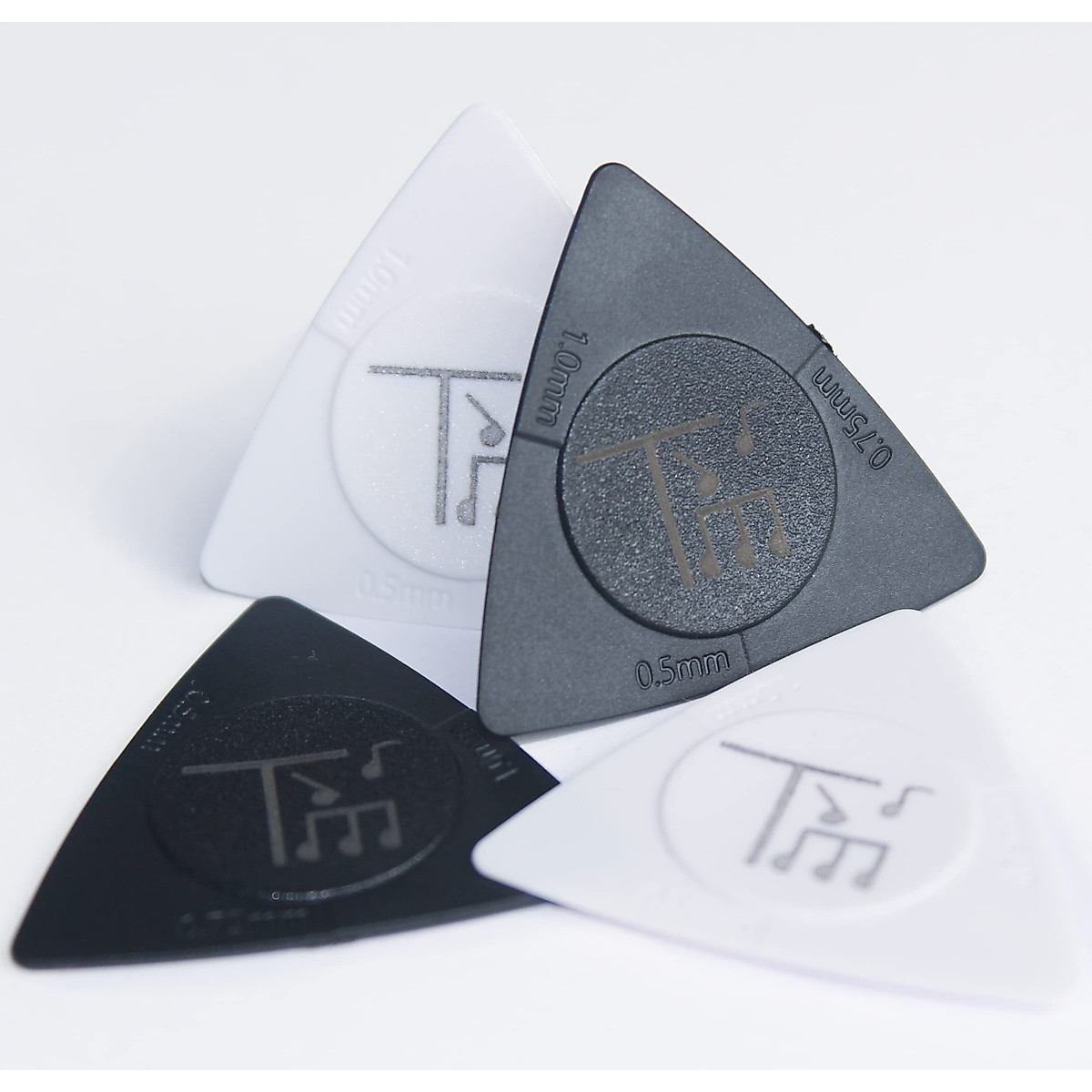 Performance Guitar Picks for Acoustic Guitar – Non-Slip Raised Thumb/Finger Rest – 3 Gauges in One Guitar Pick for Multiple Tones – Electric Guitar Picks – Guitar Picks with Style