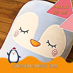 FJMY Long Stuffed Animal Plush Kawaii Body Pillow,Super Soft Hugging Plush Animal Gift for Girl Kid Birthday Valentine (Penguin,27.5in/70cm)