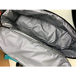 Multi-Function Picnic Thermal Preservation Bag Beach Bag Double-Layer Thermal Insulation Mesh Zipper Beach Picnic Bag (Black, 20inch x 16inch x 6inch )