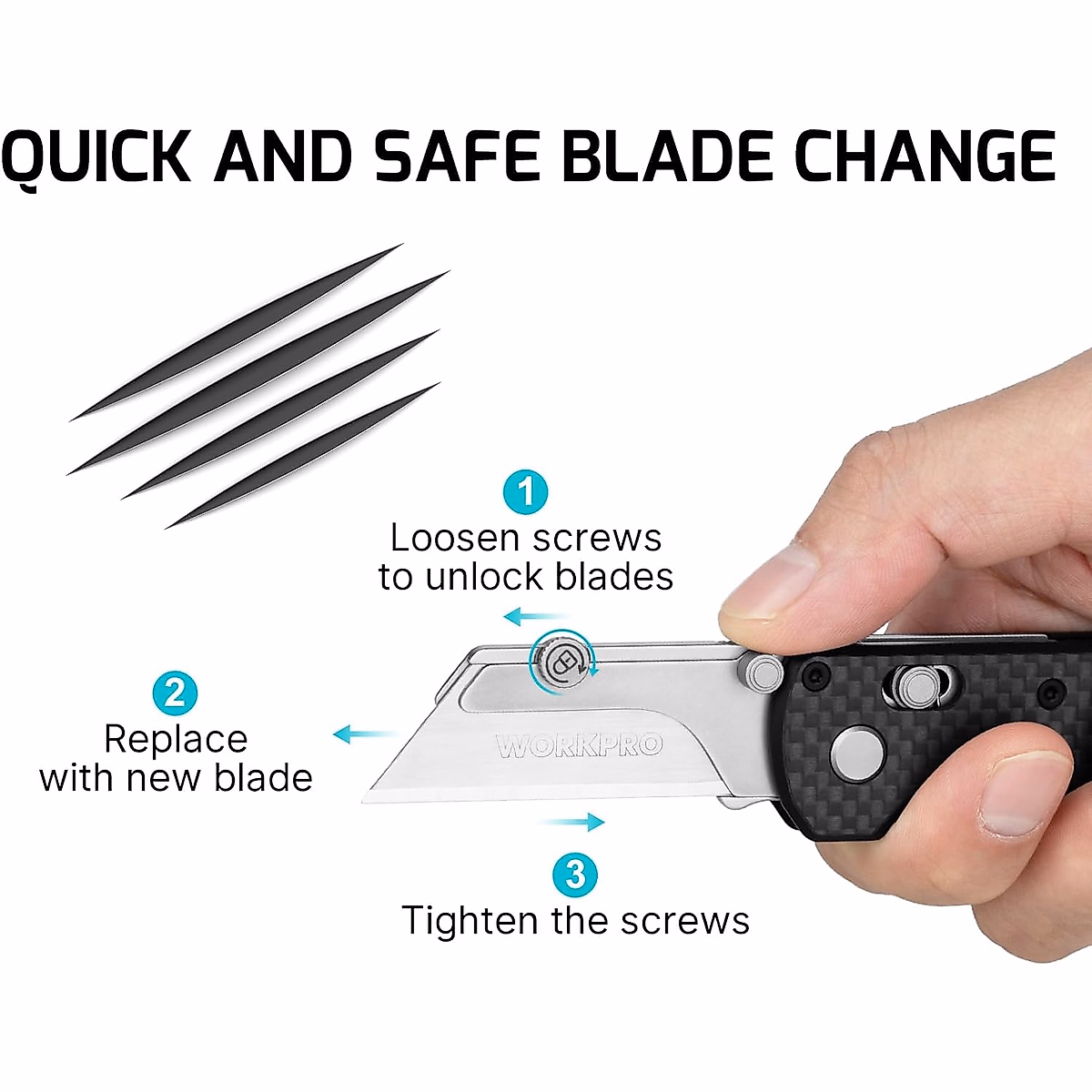 OKNIFE Otacle U1 Folding Pocket Utility Knife, Quick Change Box Cutter with Rail Lock, EDC Razor Knife with Pocket Clip for Office, Factory