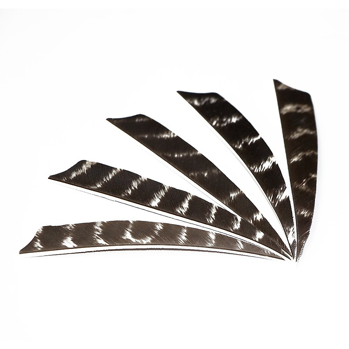 I-Sport 50pcs Turkey Feather Fletching 4'' / 5'' Right Wing Arrow Feathers Vanes for Wooden Bamboo Arrows (Original, 4)