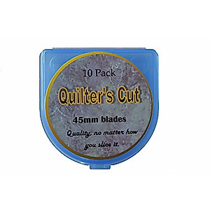 Quilter’s Cut 45mm Rotary Blades, 10 Pack, Fits Olfa, Fiskar, Martelli, & Truecut
