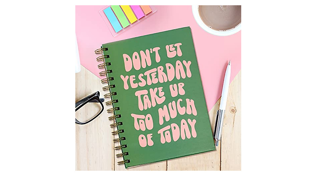 Cute Pink Green Aesthetic Notebooks - 4 Pack A5 Size