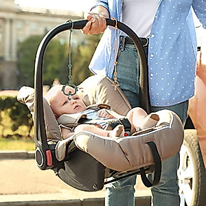 Toy Safety Straps, Silicone Pacifier Clips, Adjustable Stretchable Sippy Cup Straps for Strollers, High Chair, Cribs, Hanging Baskets, Car Seat, Shopping Trolley, 4 Pack, (Ether+Sage+Muted+Apricot)