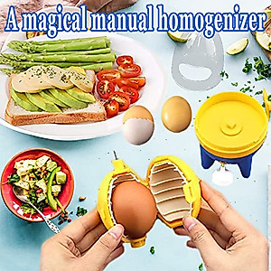 AGSIXZLAN Egg Yolk Mixer,Quick Golden Manual Egg Mixer Portable Egg Maker,Eggs Shaker Egg Spinner for Kitchen Mixing Egg Whites and Yolks