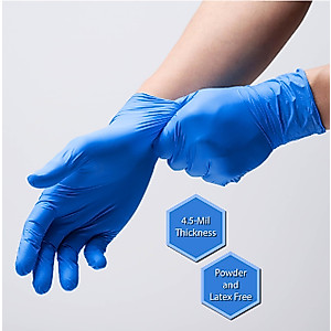 STRONG 'n FLEX Box of Medium Nitrile Exam Gloves, 100 ambidextrous gloves