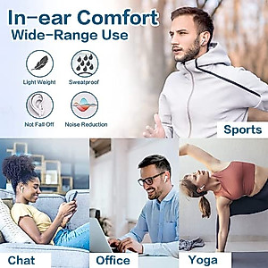 CSL-Computer Wireless Earbuds Air Buds PodsBluetooth 5.3 Headphones Noise Cancelling Bud Pro Stereo Ear pods in-Ear Built-in Mic IPX7 Waterproof for iPhone/Samsung/Android WhiteairPods (Rro12)