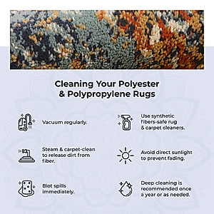 AMER Rugs Allure Collection, 8x10 Area Rug, Rectangular Oriental Rugs for Living Room, 0.38" Low Pile Indoor Rugs for Dining Room, Bedroom, Kitchen, Office, High Traffic Area - Elina Beige