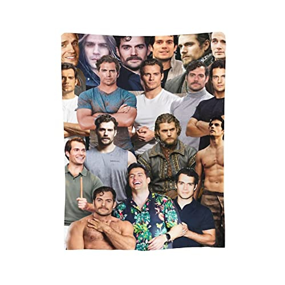 Blanket Henry Cavill Soft and Comfortable Wool Fleece Throw Blankets for Sofa Office car Camping Yoga Travel Home Decoration Cozy Plush Beach Blanket Gift